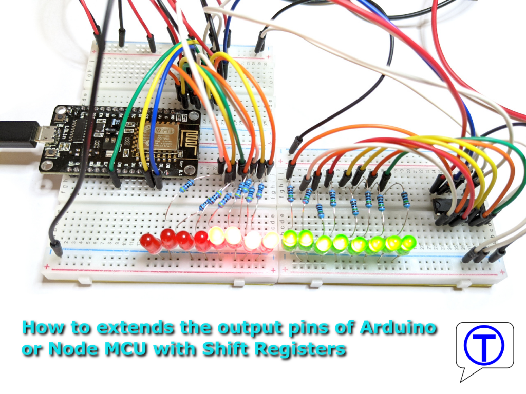 How to extend the number of digital pins of an Arduino or NodeMCU using ...