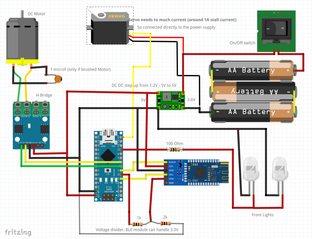 BlueCArd – part 8 – controlling a Servo Motor from Arduino Nano with an Android device – Thinker ...